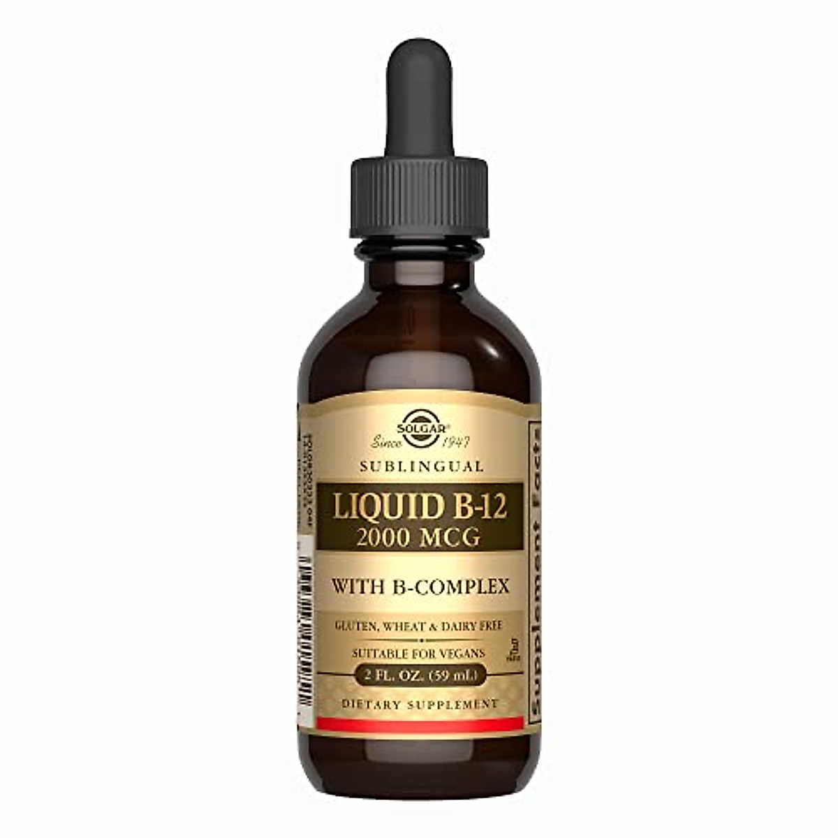 Solgar, Sublingual Liquid B-12 2000 Mcg with, 2 Fl Oz