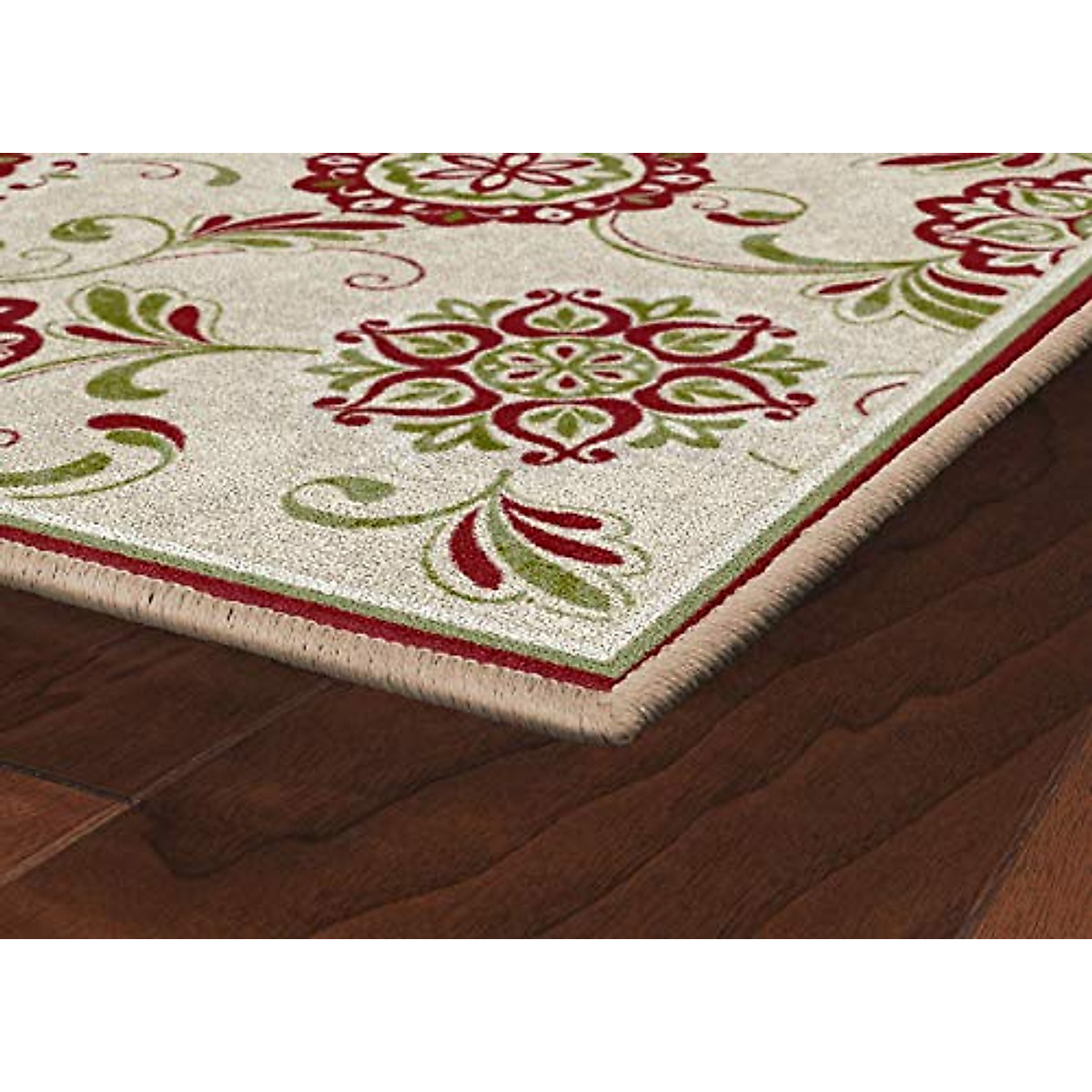 Brumlow MILLS Samara Home Indoor Area Rug with Traditional Floral Print Pattern for Living Room Decor, Dining Room, Kitchen Rug, or Bedroom Carpet, 30" x 46", Red