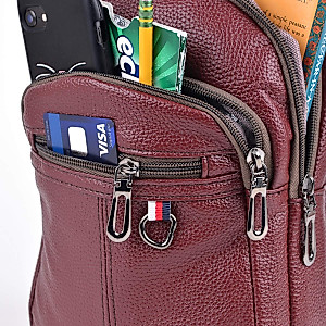 WESTEND Synthetic Leather Crossbody Sling Bag Backpack with Adjustable Strap