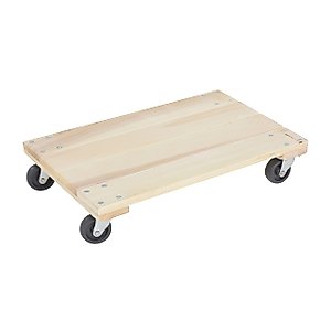 Vestil HDOS-1624-9-E Hardwood Dolly with Solid Deck Econ, 900 lb. Capacity, 16" x 24", Tan