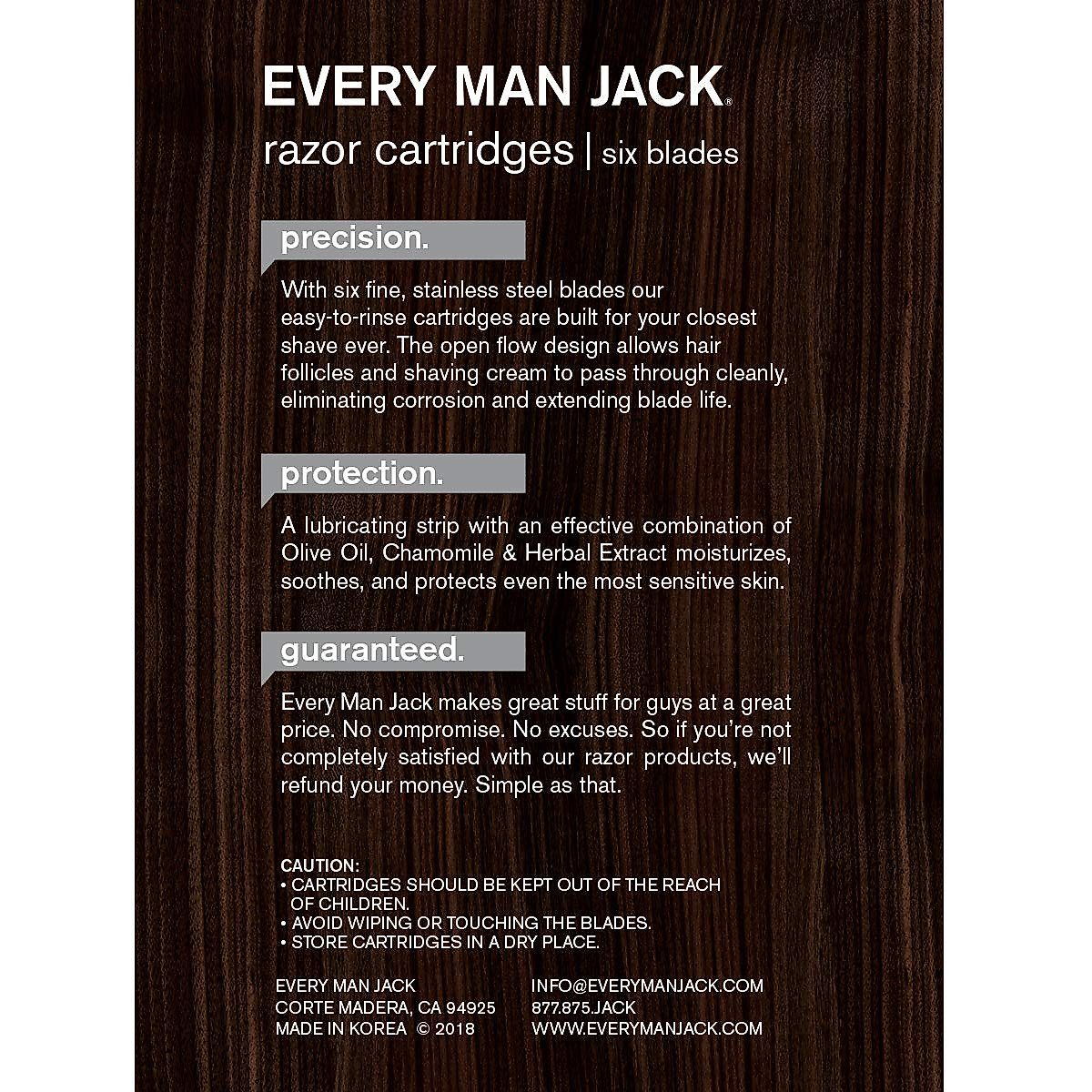 Every Man Jack Razor Cartridges, 4-pack