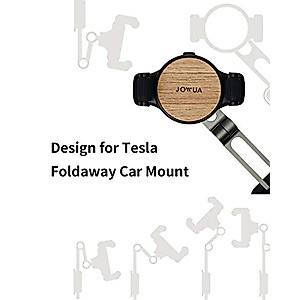 Jowua Invisible Foldaway car Mount for Tesla Model 3 / Model Y, 360° Free Rotation, Silicone Roller Design, Compatible with Phone 13 Pro Max and Other 4.7-6.5'' Smartphones, Model X / S Dashboard