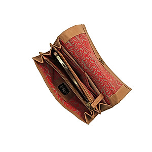 Latico Leathers Eloise Wallet Clutch, Full-Grain Leather, Black