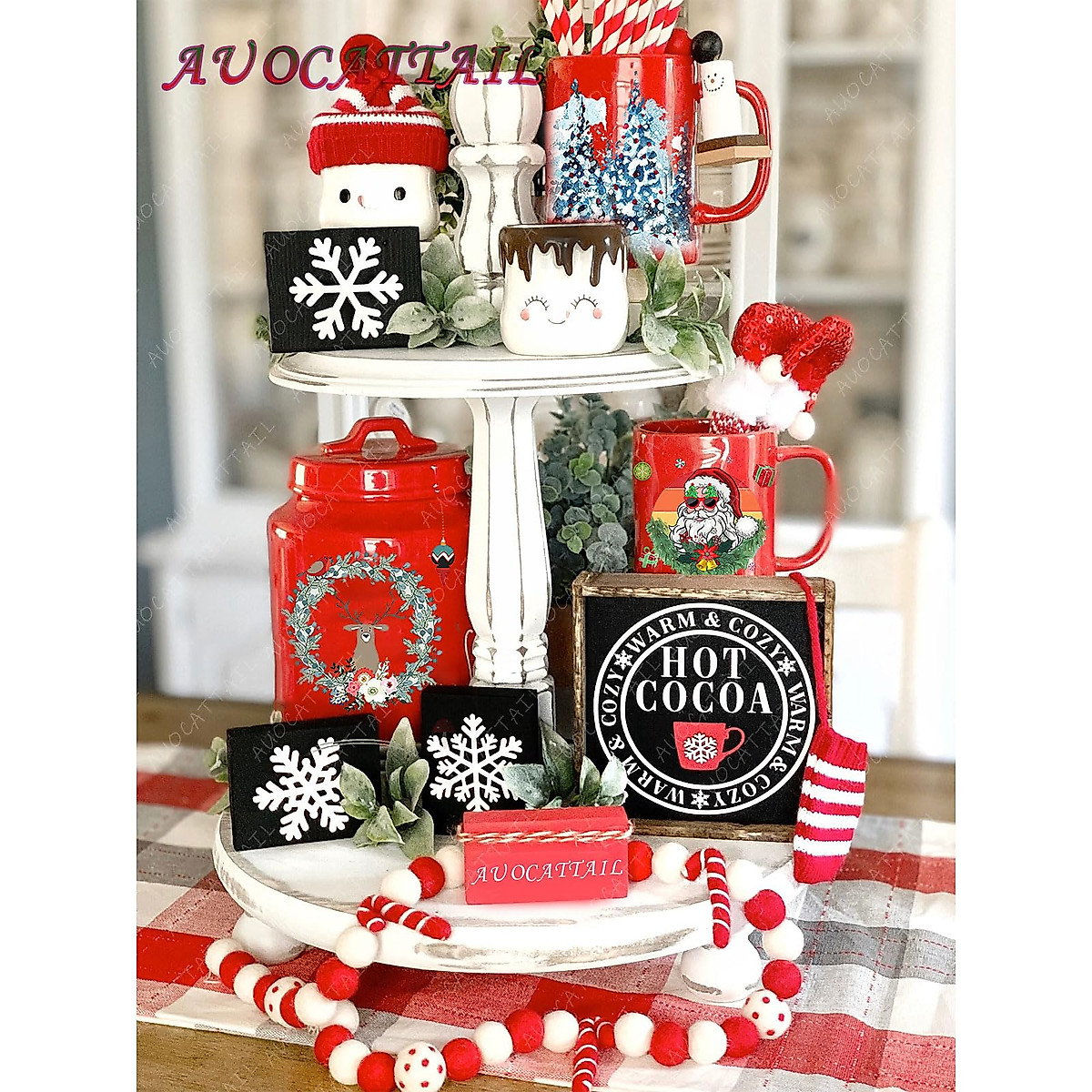 16OZ Glass Cups UV DTF Cup Wrap Christmas Rub on Transfers for Crafting DIY Libby Glass Waterproof Decals （6 Sheets）