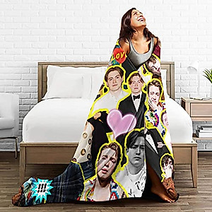 Blanket Kit Connor Soft and Comfortable Warm Fleece Blanket for Sofa,Office Bed car Camp Couch Cozy Plush Throw Blankets Beach Blankets