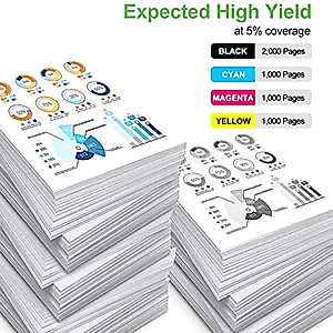 Phaser 6022, SINOPRINT Compatible 6020 Toner Cartridge Replacement for Xerox WorkCentre 6027 6025 Phaser 6020 6022 High Yield 106R02759 106R02756 106R02757 106R02758 (Black Cyan Yellow Magenta,4-Pack)