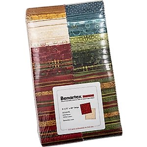 Nancy Halvorsen Star of Wonder, Star of Light Strip-Pies 40 2.5-inch Strips Jelly Roll Benartex, Assorted