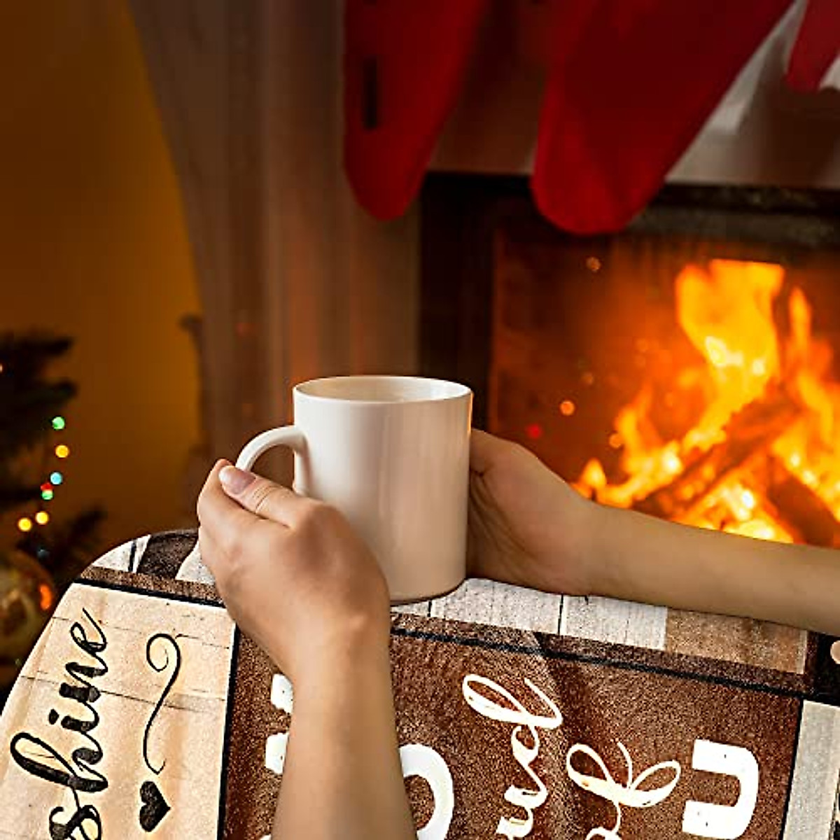 KERAOO Custom to My Daughter Blanket from Mom - You are My Sunshine - Personalized Name Blanket for Daughters Christmas Graduation