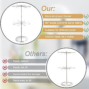 APL Display - Display Rack Jewelry Display Stand Retail Display Stand 2 Tier Display Stand Height Adjustable Display Rack Rotating Display Stand for Mall,Exhibition and Retail Store(Silver)