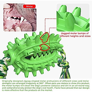 Dog Chew Toys Dog Toothbrush Stick Teeth Cleaning Brush Dental for Small Medium Large Dog, Rubber Dog Squeaky Toys for Aggressive Chewers Cactus Tough Toys Interactive for Training Cleaning Teeth