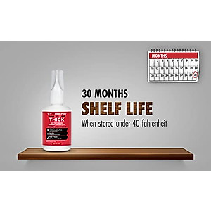 Premium Grade Cyanoacrylate (CA) Super Glue by STARBOND"Gap Filler" Thick 2000 CPS Viscosity Adhesive for Carpentry, Woodworking, Hobby Models, Archery Fletching (Thick, 1 Ounce)