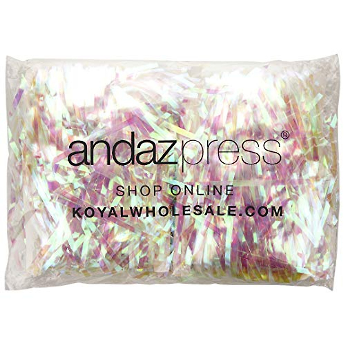 Andaz Press Iridescent Holographic Foil Fringe Party Door Curtain Backdrop, 2-Pack, 6-Feet Total Width x 8-Feet Height, Shiny Metallic Iridescent Themed Decorations, Birthday, Baby Shower, Bachelorett