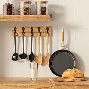 NearMoon Coat Hooks Wall Mounted - Heavy Duty Metal Single Prong Robe Hanger Rustproof Wall Hooks for Towel Hat Key Bag on Bathroom, Kitchen, Livingroom(10 Pack, Matte Black)