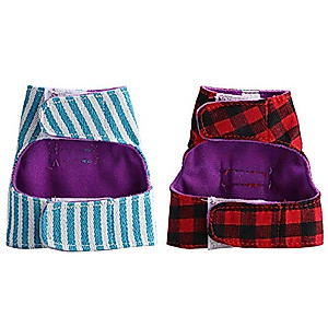 Yosoo Health Gear Small Animal Harness, 2Pcs Hamster Harness and, Ferret Harness, Pet Harness for Guinea Pig Bird Mouse, Red Grid Blue Stripes (XS)