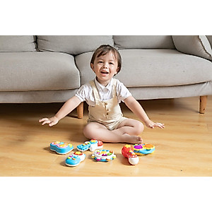 JOYIN 6 PCS Toddler Sensory Educational Musical Instrument Toys Include Driving Steering Wheel Toy, Pretend Play Cellphone with Music, Piano Keyboard Toy for Toddler Boys and Girls