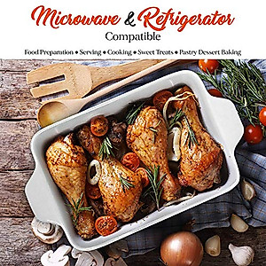 NutriChef 3Pcs. Nonstick Bakeware PFOA PFOS PTFE Tray Set w/Odor-Free Ceramic, 446°F Oven Microwave/Dishwasher Safe Rectangular Baking Pan, Royal Blue