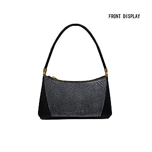 GLOOMALL Women LED Evening Shoulder Bags Fiber Optic Light Up Crossbody Clutch Wallet Glitter Party Trendy Small Handbags Bag (Black)