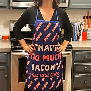 That's Too Much Bacon Sand No One Ever Funny Cooking Breakfast Kitchen Accessories Funny Graphic Kitchenwear Funny Food Novelty Cookware Blue Oven Mitt