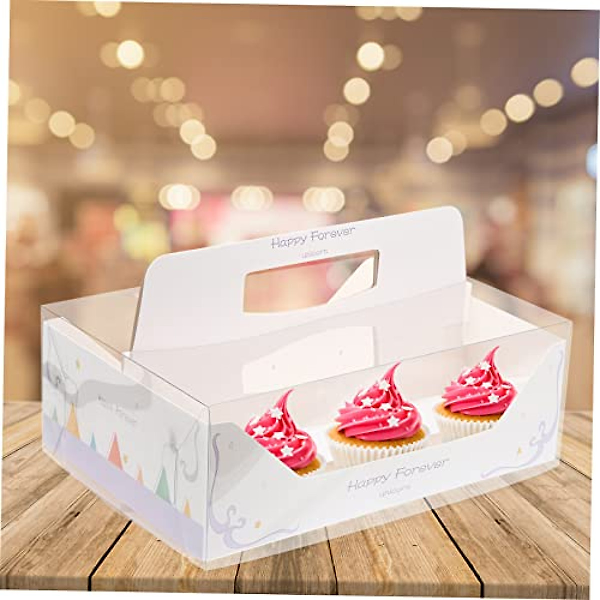 Baluue Muffin Container 10pcs Cupcake Boxes Cupcake Cake Box Mini Muffin Cake Containers Dessert Containers Mini Cupcake Packaging Containers Paper Cupcake Carrier Pie