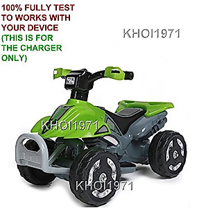KHOI1971 Wall Charger AC Adapter Compatible with Kalee 6V-Volt ATV Quad Ride on Green Black-Trim-SEAT KL-40050C Walmart Target Toy R US