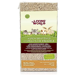 Living World - Aspen Wood Shavings, 1220 Cubic Inches - Bedding & Nesting Material for Small Animals