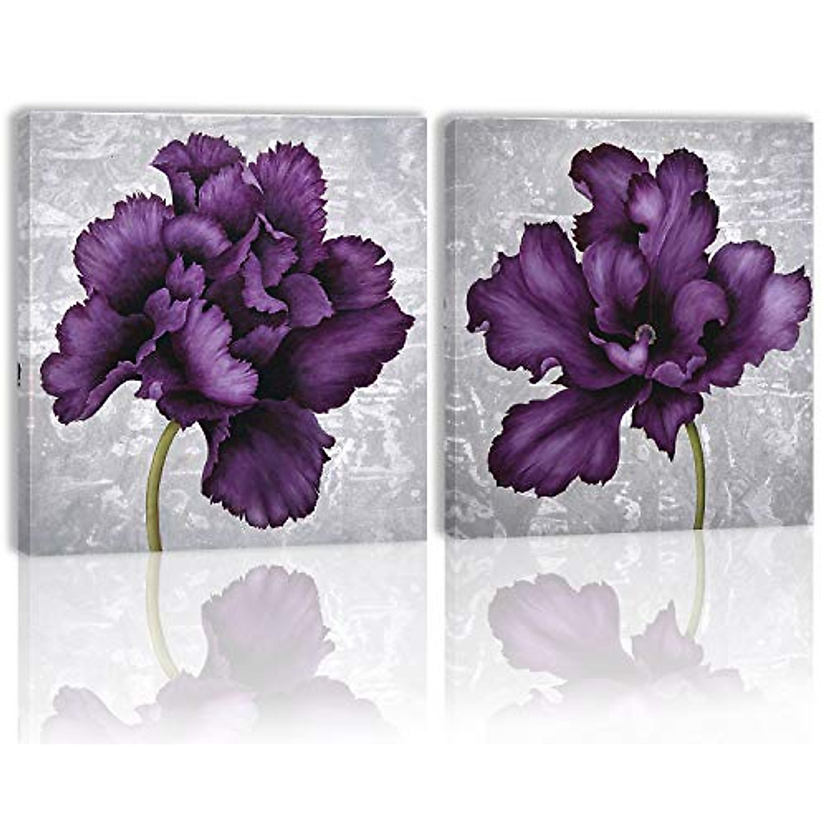 Purple Flower Wall Art Decor Canvas Painting Kitchen Prints Pictures for Home Living Dining Room