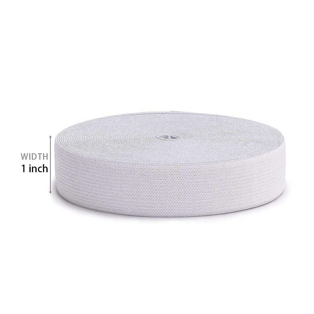 Airisoer Elastic Bands for Sewing 1 Inch 32 Yards White Knit Elastic Spool High Elasticity