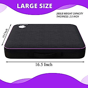 Adalion Large Seat Cushion For Long Sitting And Lasting Comfort, Upgraded THICK Gel&Memory Foam For Tailbone Pain Relief, Office Cooling Honeycomb Pad Great For Wheelchair, Sciatica&Coccyx And Driving