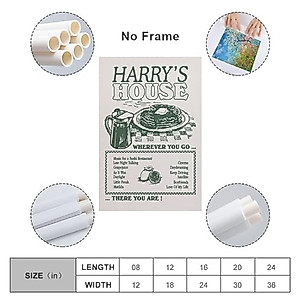 Harry's music House Styles Music Album Posters (1) Wall Art Paintings Canvas Wall Decor Home Decor Living Room Decor Aesthetic 08x12inch(20x30cm) Unframe-style