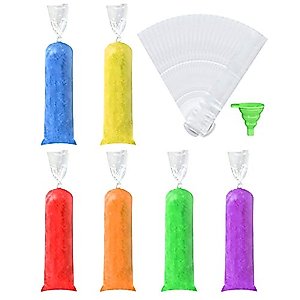 150 Pack Popsicle Bags, Disposable Freeze Ice Pop Bags, Ice Candy Bags for Making Ice Pop, Yogurt, Ice Candy, Freeze Pops with Funnel