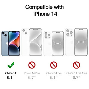 JETech Screen Protector for iPhone 14 6.1-Inch (NOT FOR iPhone 14 Plus 6.7-Inch), Tempered Glass Film, 3-Pack
