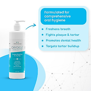 Oxydent Premium Pet Dental Care Solution - Pet Water Additive & Mouthwash for Teeth Cleaning - Eliminate Bad Dog & Cat Bad Breath - Dog Dental Rinse - Fights Tartar & Plaque