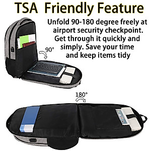 MATEIN Travel Laptop Backpack & Laptop Backpack 17 inch, Large Travel Backpacks for Men Oversized Airline Carry on Personal item Bag, Durable TSA Computer Bag Water Resistant Rucksuck for Work