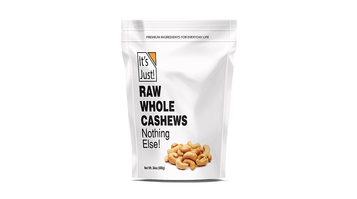 Premium Whole Cashews - Raw, Unsalted & Large Size Nuts | It's Just