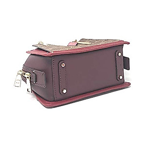 Coach Dreamer 21 In Signature Canvas With Snakeskin Detail Satchel Crossbody (Tan Red Apple)