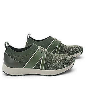 TRAQ by Alegria Qool Womens Smart Walking Shoe Olive 9 M US