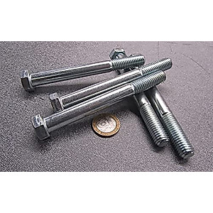 Class 10.9 Zinc Steel Hex Bolts PT M12 x 1.75 mm x 110 mm Long 5 pcs