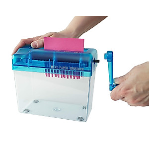HOME-X Hand Crank Paper Document Shredder, Office and Teaching Supplies