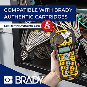 Brady M210 Portable Label Printer with Rubber Bumpers, Multi-Line Print, 6 to 40 Point Font (Replaces BMP21-PLUS Printer)