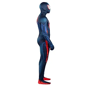 Jazwares Marvel Spider-Verse 2 Adult Miles Morales Zentai Suit Costume X-Large Black