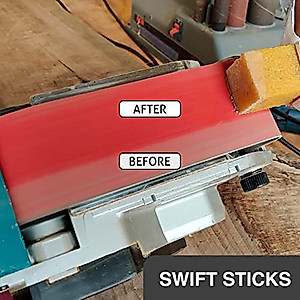 8.5" Long Abrasive Cleaning Sticks. Removing Dust & Dirt Build up from Abrasive Belts. 100% Natural Rubber. Clean Sandpaper Belts, Sanding Discs, Drum Sanders, Grip Tape & Skateboard Grip Surfaces