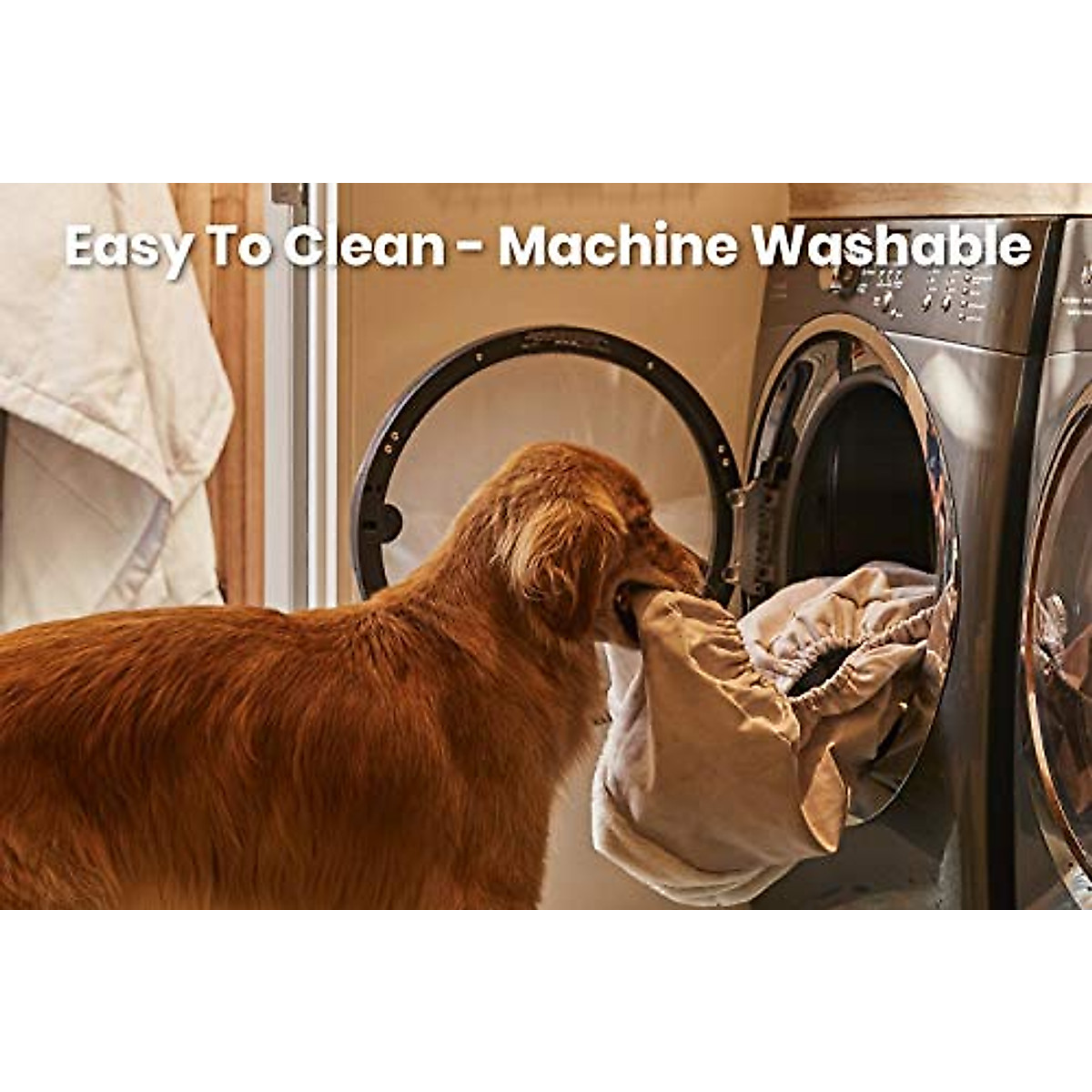 K9 Ballistics Tough Orthopedic Dog Bed X-Large Nearly Indestructible & Chew Proof, Washable Ortho Pillow for Chewing Puppy - for X-Large Dogs 54"x38", Blue