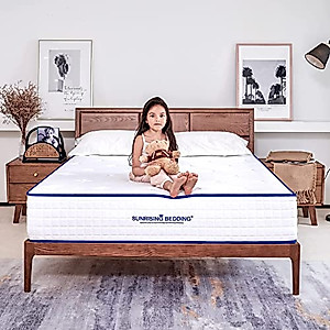 Sunrising Bedding 12 inch Natural Latex & Gel Infused Memory Foam King Mattress, Medium Firm, Non-Toxic & No Fiberglass, Assembled in USA, Certipur-US,120 Night Trial, 20 Year Warranty