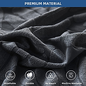 Eismodra Couch Covers for 2 Cushion Couch Sofa Stretch Sectional Couch Cover for Dogs Pet L Shaped Sofa Slipcovers 3 Cushion Seat Leather Furniture Protector,Gray Length 37-53 inches (Only 1 Piece)