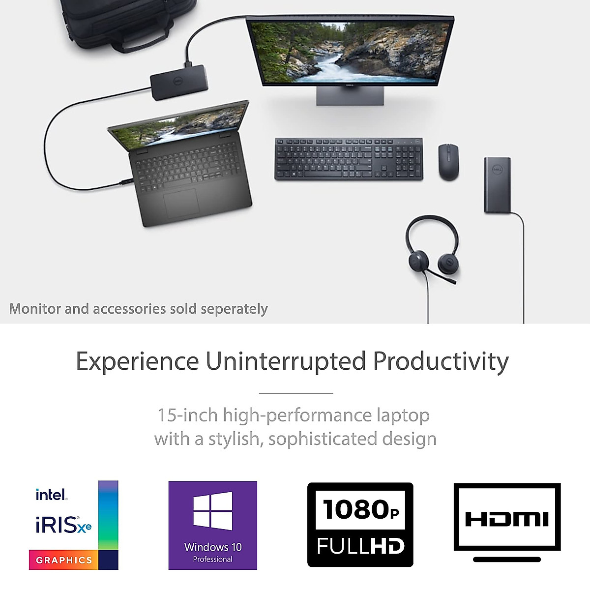 Dell Vostro 3500 15.6-inch Laptop - Intel Core i5-1135G7 - 16GB RAM - 512GB SSD + 1TB HDD - HDMI - Win10 Pro (Renewed)