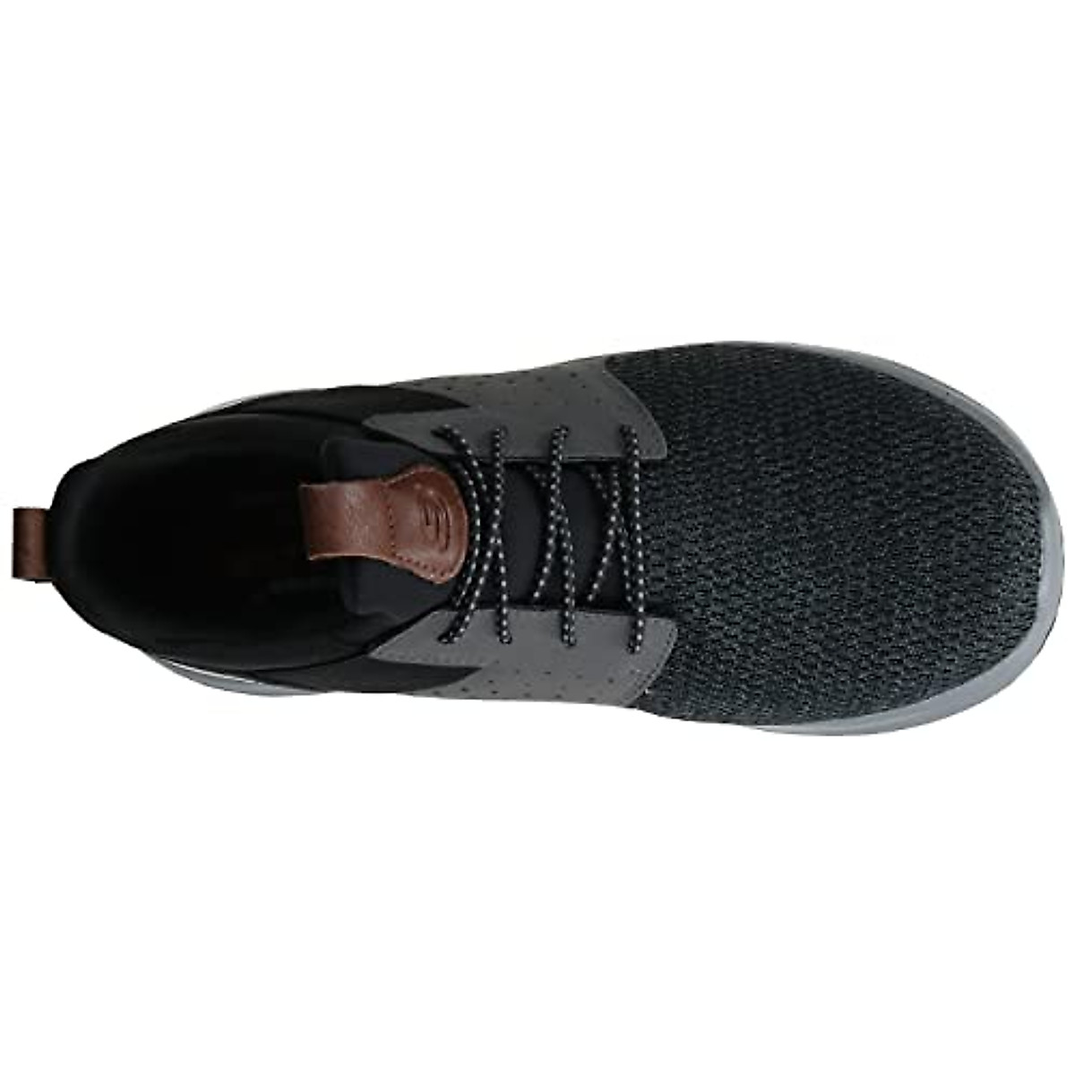 Skechers Men's Classic Fit-Delson-Camden Sneaker, Black/Grey, 11.5 Wide US