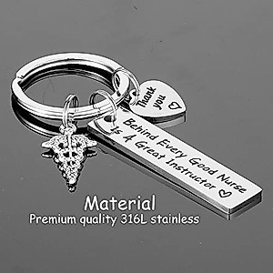 Kivosliviz Nurse Preceptor Keychain Gifts for Women Men Male Nurse Teacher Gifts Nursing Clinical Instructor Appreciation Best Nurse Professor Jewelry Clinical Instructor Keychain