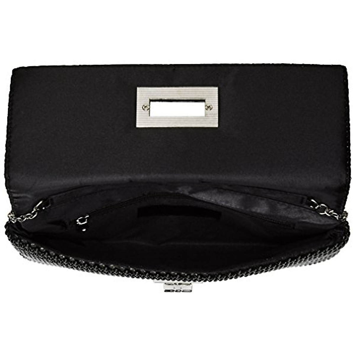 Jessica McClintock womens Trina Mesh Clutch evening handbags, Black, One Size US