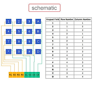 NEXTION 16 Keys Matrix Keypad 4x4 Membrane Keyboard Module Array Switch for Arduino