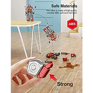 Transforming Toys - Dinosaur Robot Action Figures - Magnetic Assembling Robot Toys for Kids All-in-One Design Transforming Animals, Robots, Military Base Including Battle Guns, Cars, Airplane Models